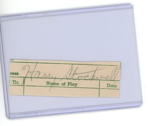 Autographed Cut Signature Actor Singer Harry Stockwell | eBay