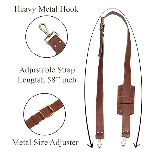 PLW Goat Leather Adjustable Replacement Leather Shoulder Strap for ...