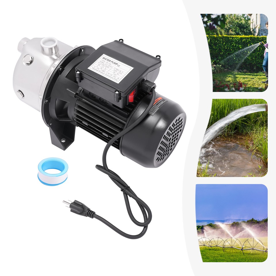 1.6 HP Shallow Well Jet Pump Homes Supply Water Well Jet Pump w ...