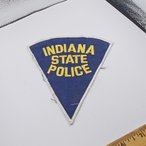 Vintage State of Indiana State Police Large Triangle Patch | eBay