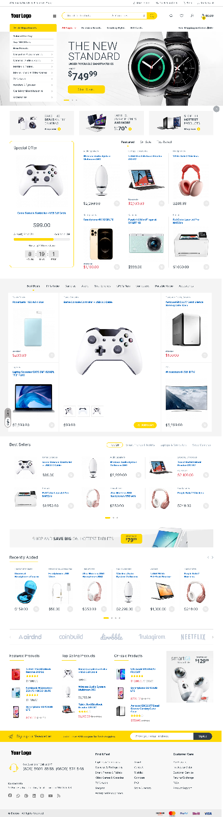 Electronics Store Website Design with Free VPS Web Hosting and ...