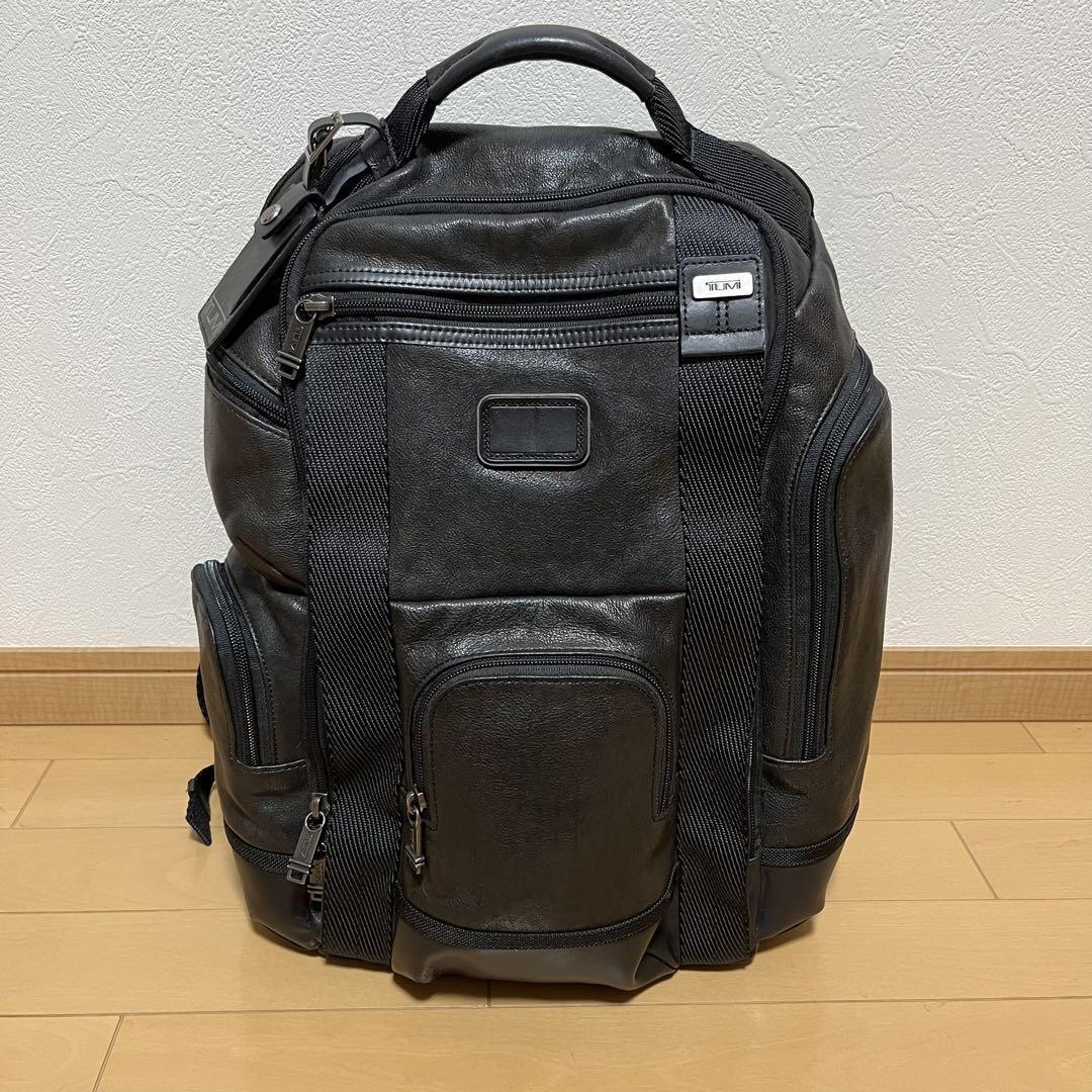 TUMI Leather Rucksack Backpack 2 Air Chambers A4Pc S… - Gem