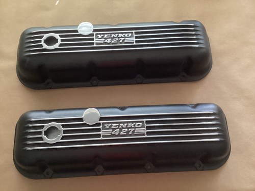 65 -72 Chevy 427 Yenko Black Valve Covers Ansen Aluminum, New | eBay