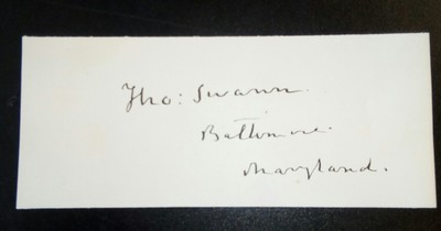 Thomas Swann (1809 – 1883) Autograph - Reconstruction era Republican | eBay