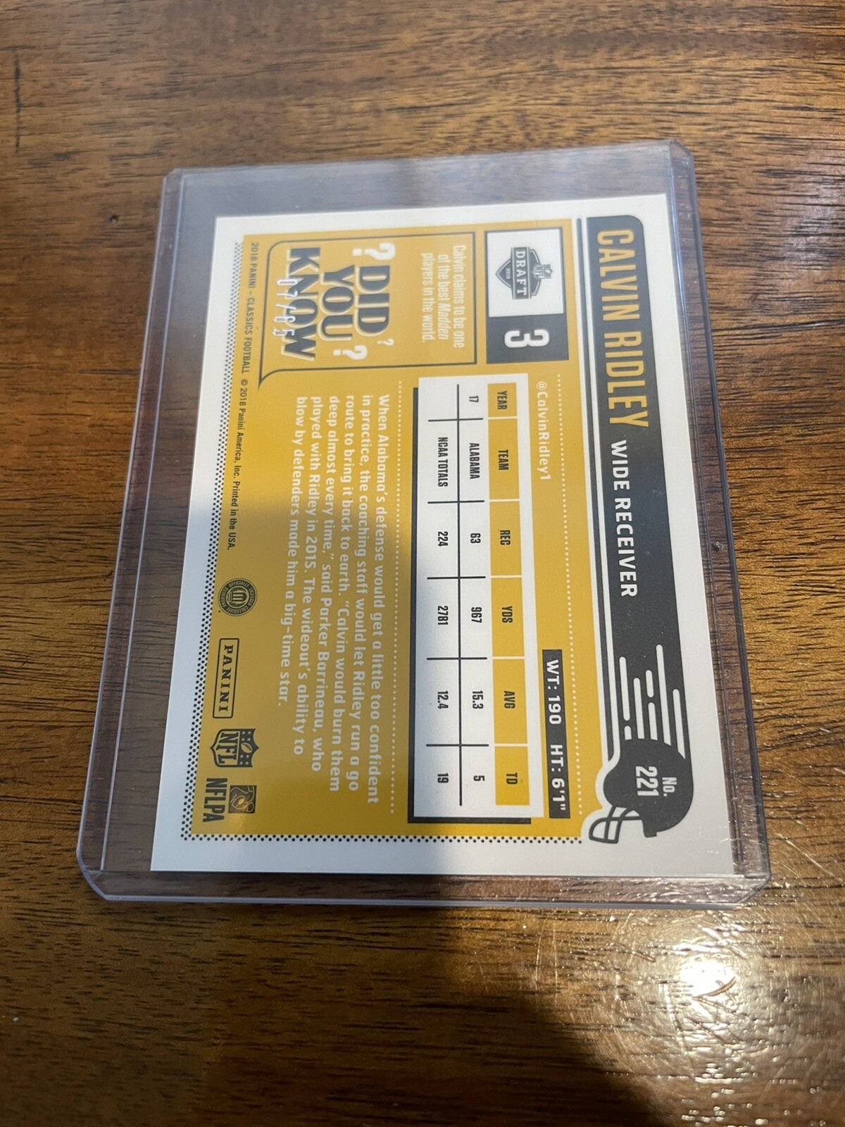 Calvin Ridley - 2018 Classics Rookie Card Gold - 7/65 | eBay