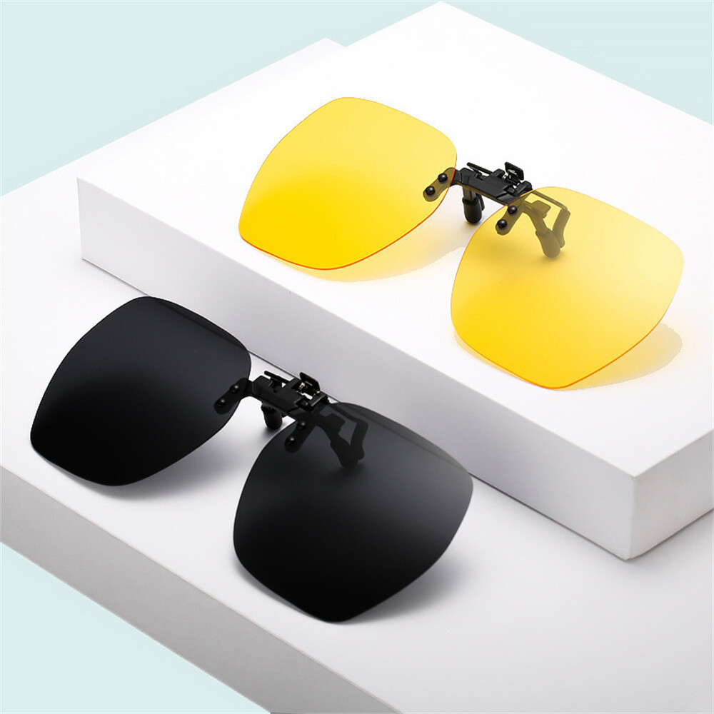 Clip on Sunglasses Polarized Flip up Spectacles Anti-Glare Unisex Eye ...