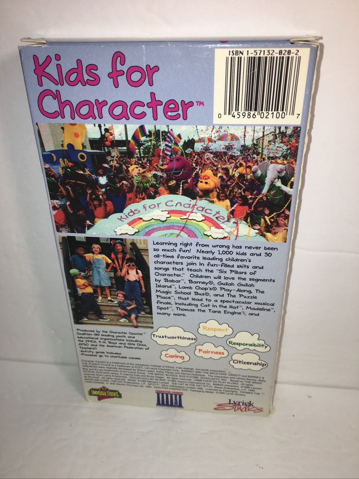 Barney The Character Counts Coalition Kids for VHS Rare NO GUIDE Tom ...