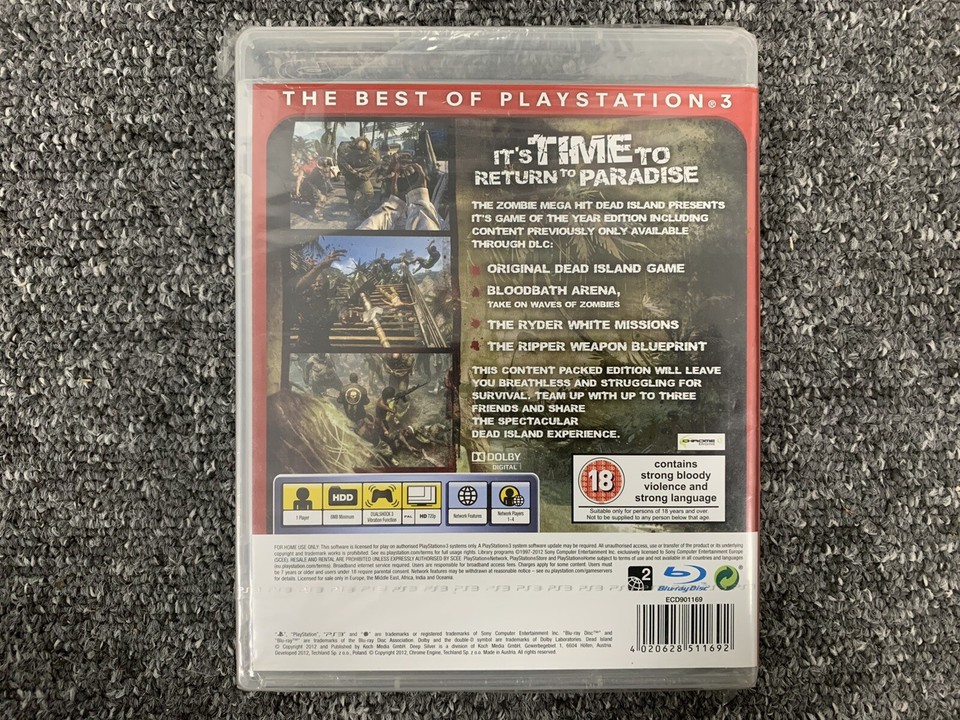 Dead Island Jeu De L'Année Édition PS3 Neuf Et Scellé UK | eBay