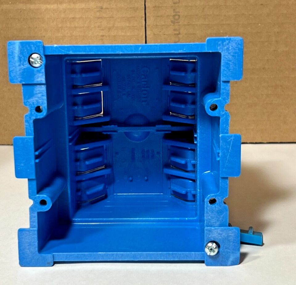 Carlon BH234R Blue Thermoplastic 2-Gang Outlet Box 3-7/8" | eBay