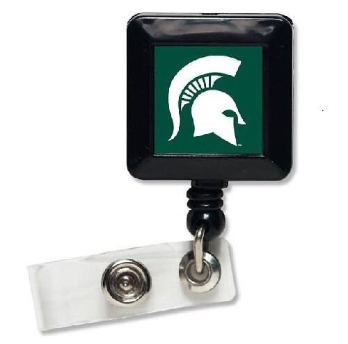 NCAA Michigan State University MSU Spartans RETRACTABLE ID BADGE HOLDER ...