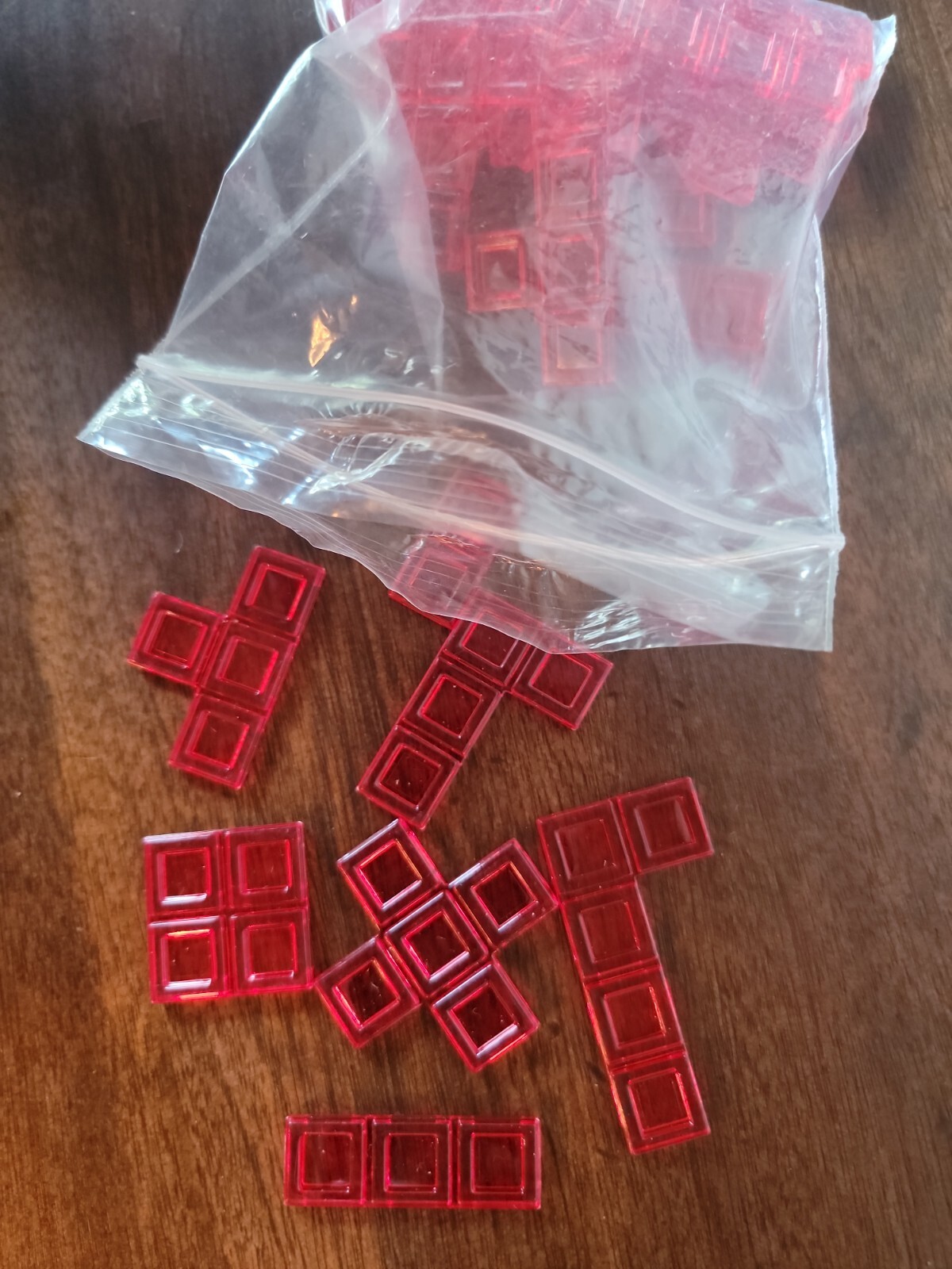 Lot of 21 Red Tiles Replacement Game Pieces Blokus or Craft Crafting ...