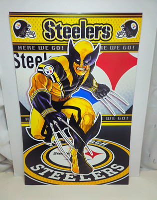 Pittsburgh Steelers Wolverine Superhero Mash-Up with Sports Poster | eBay
