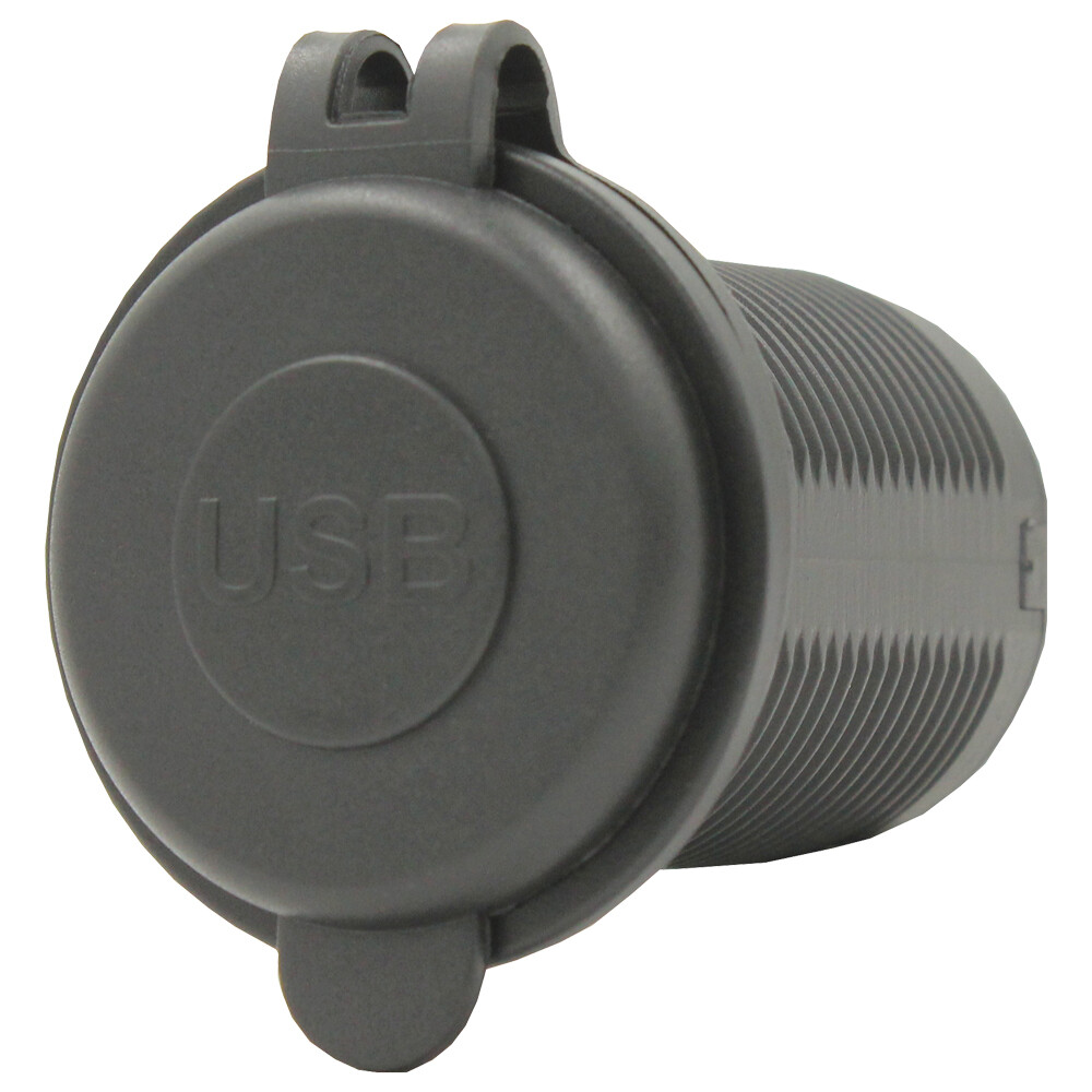 TYPE C + QC 3.0 USB - BLUE LED Flush Round Mount - 12v QC Outlet Power ...