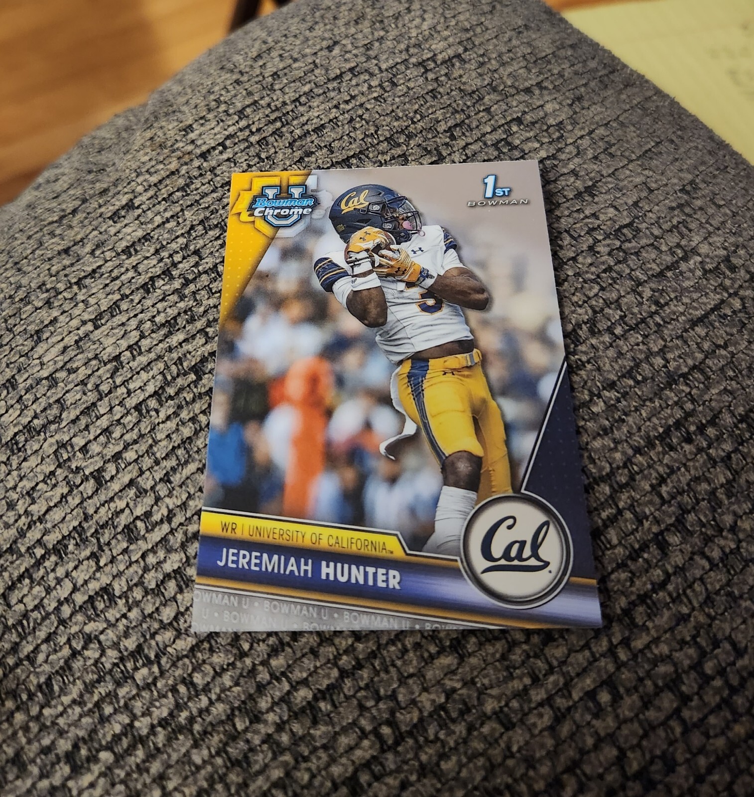 2023 Bowman U Chrome Football Jeremiah Hunter #69 1st California Golden ...