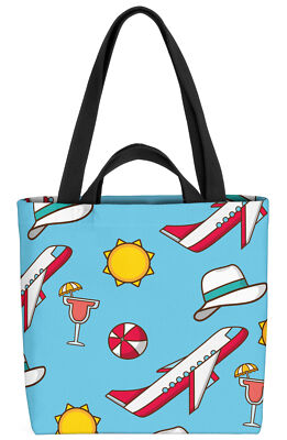 Urlaubsreise Flugzeug Tasche Strand Urlaub Flugzeug Ball Cocktail Sonne ...