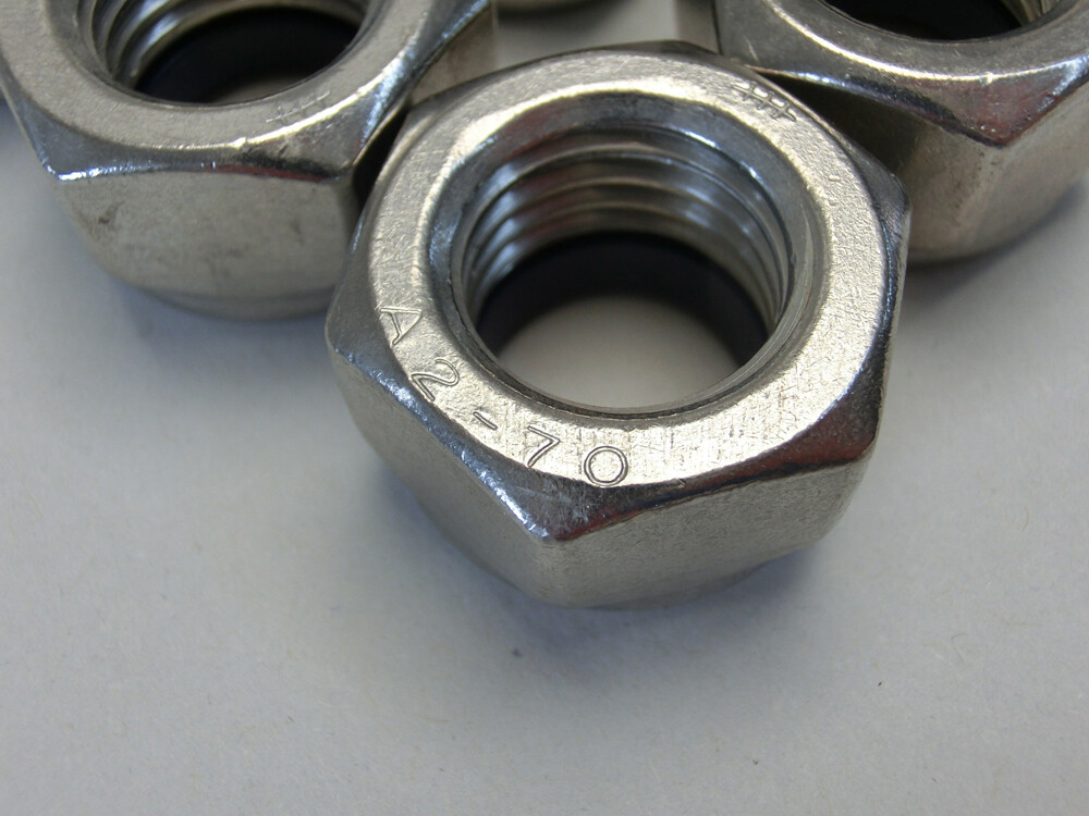 6 Pieces Lock Nut M20 Self-Locking Nuts Stainless Steel A2 V2A Stop Nut ...