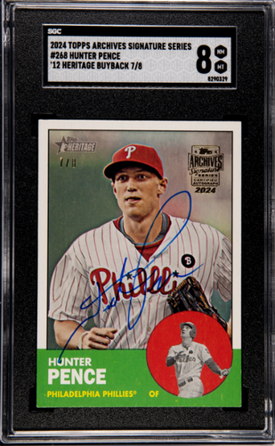 2024 Topps Archives Signature Card #268 Hunter Pence SGC 8 #7/8 | eBay