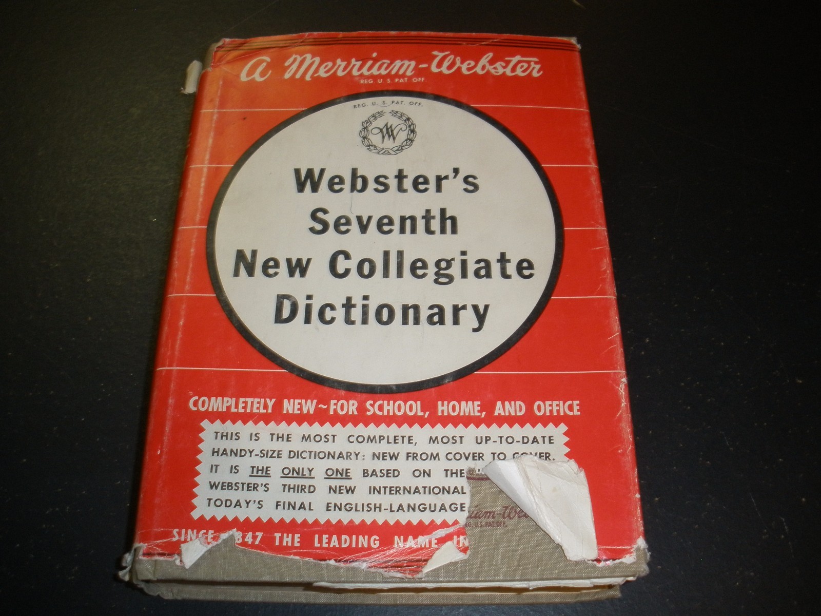 Webster's Seventh New Collegiate Dictionary 1965 hard cover | eBay
