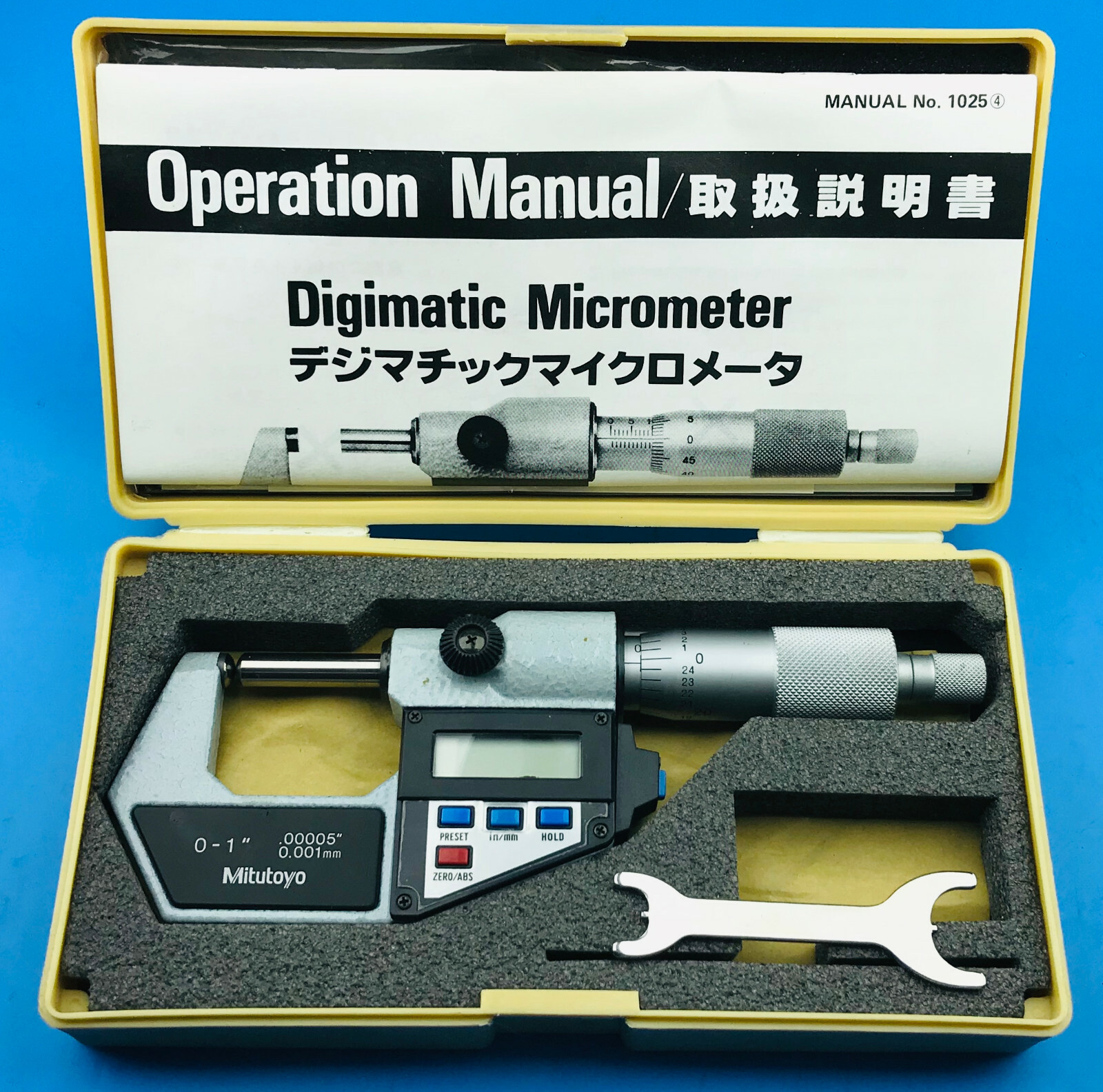 Mitutoyo Digital Tube Micrometer 0-1" Range 0.00005" Graduation (395 ...