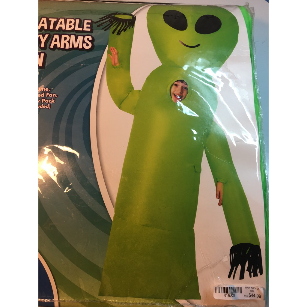 Spirit Inflatable Wavy Arms Alien Green Halloween Cos… - Gem