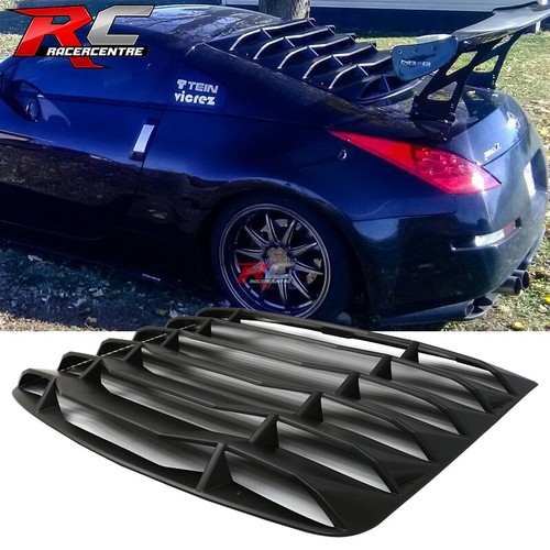 Fits 03-08 Nissan 350Z IKON Style Rear Window Louver Cover Vent Matte ...