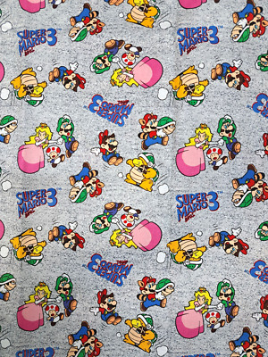 Nintendo Fabric Go Super Mario and Friends CP73421 Cotton Quilting ...