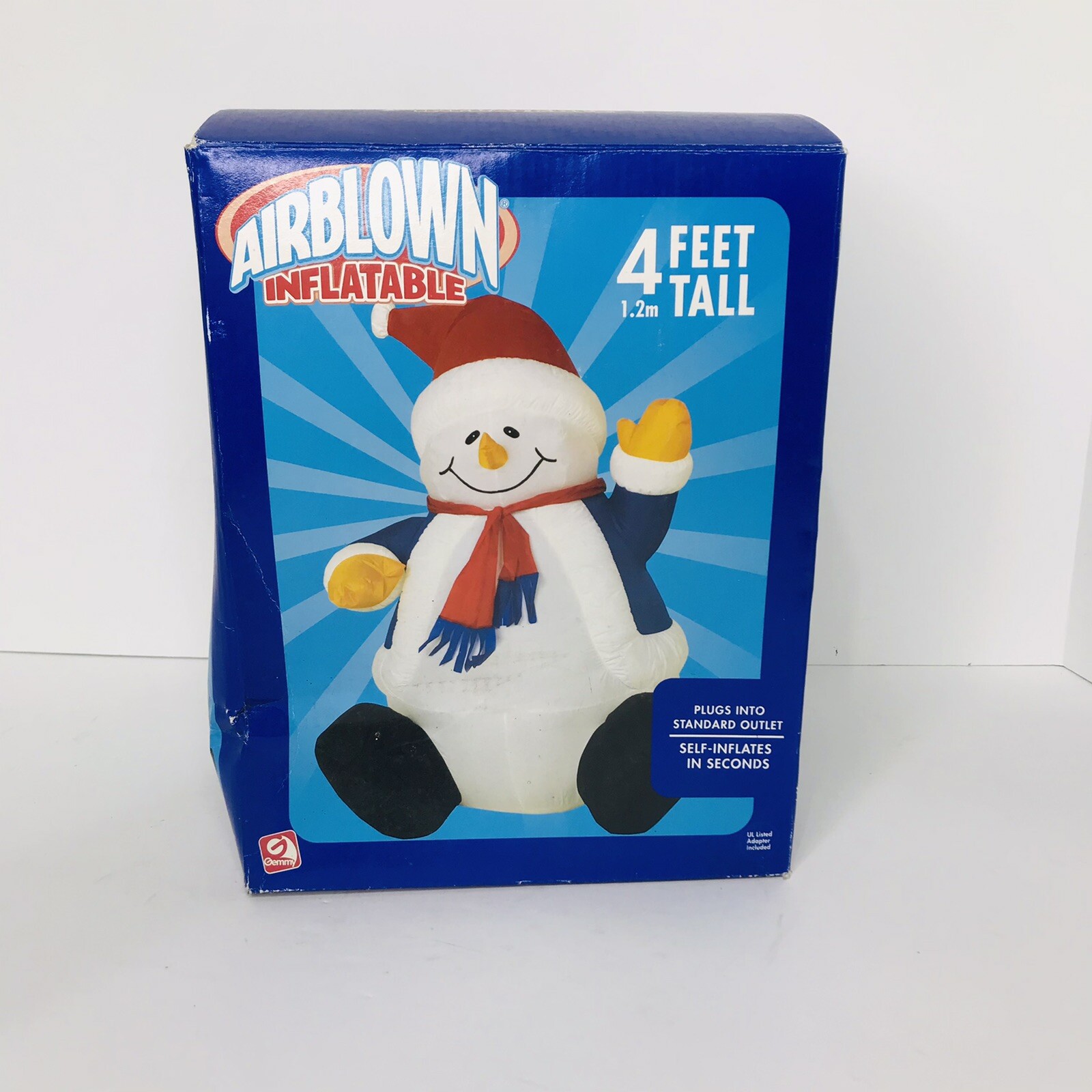 Gemmy 4' Airblown Christmas Holiday Inflatable Snowman Outdoor Yard ...