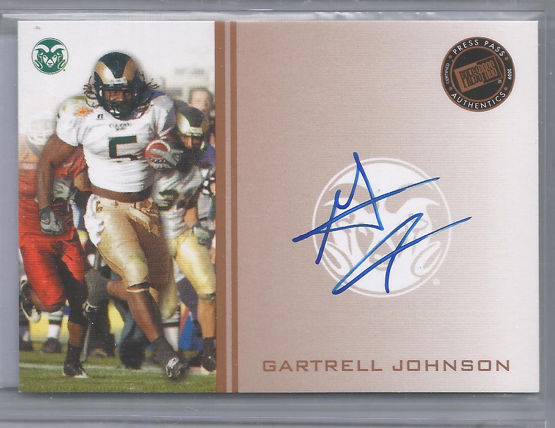 2009 Press Pass Football Gartrell Johnson Autograph Card # PPS-GJ | eBay