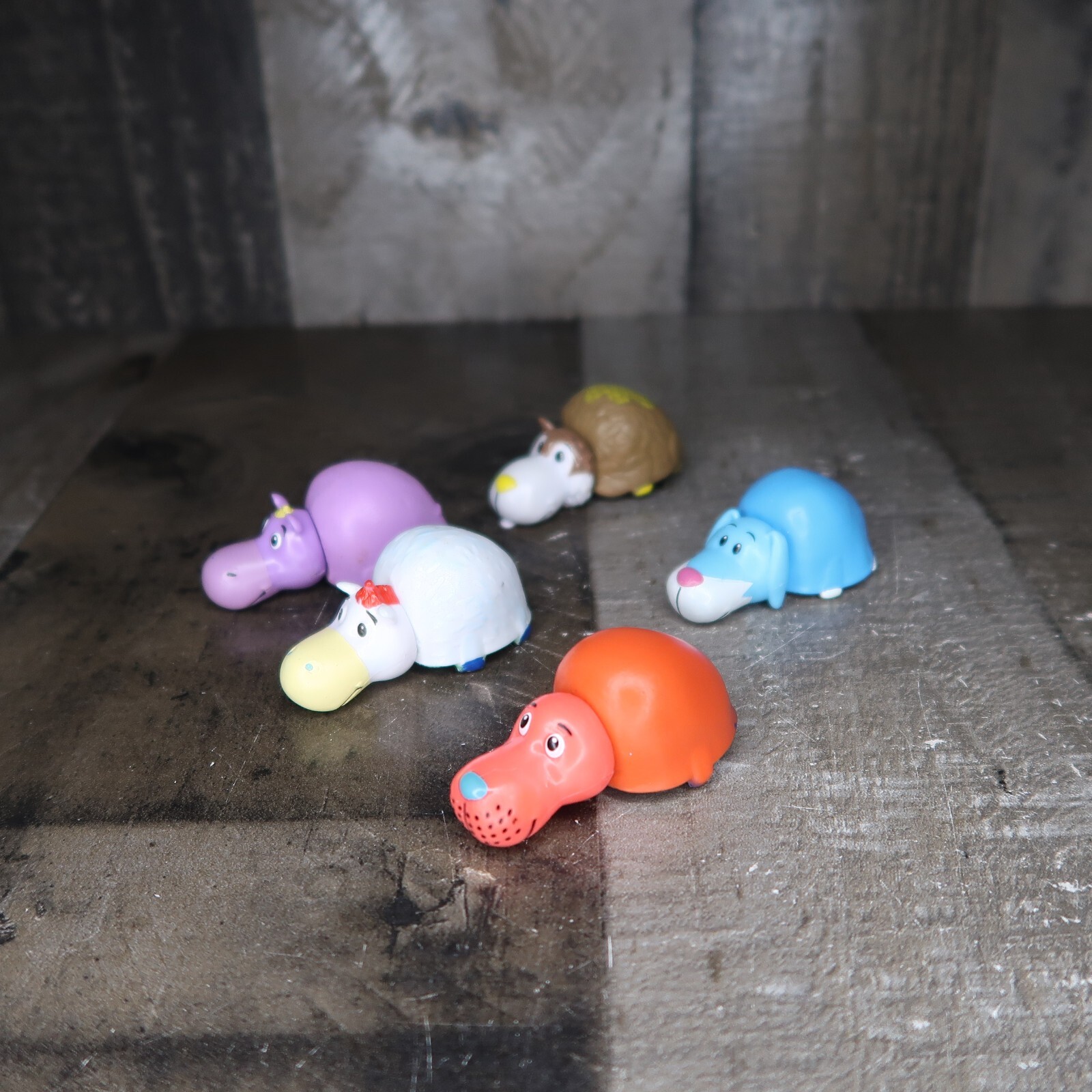FlipaZoo Mini Figures Mixed Lot of 5 Toys Alligator Rainbow Sheep Hippo ...