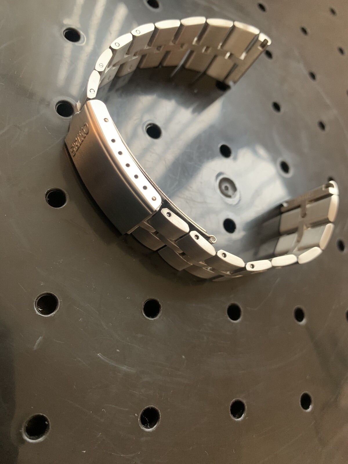 seiko BULLHEAD fishbone 20mm watch bracelet band strap stainless steel ...