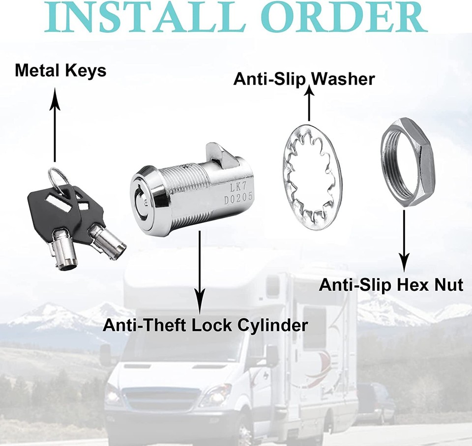 Slam Lock Cabinet Cam Lock Keyed Alike Marine / Boat Door Cabinet Lock ...