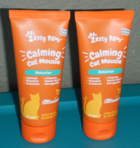 Zesty Paws calming cat mousse behavior chicken 3 oz flavor LOT OF 2 | eBay