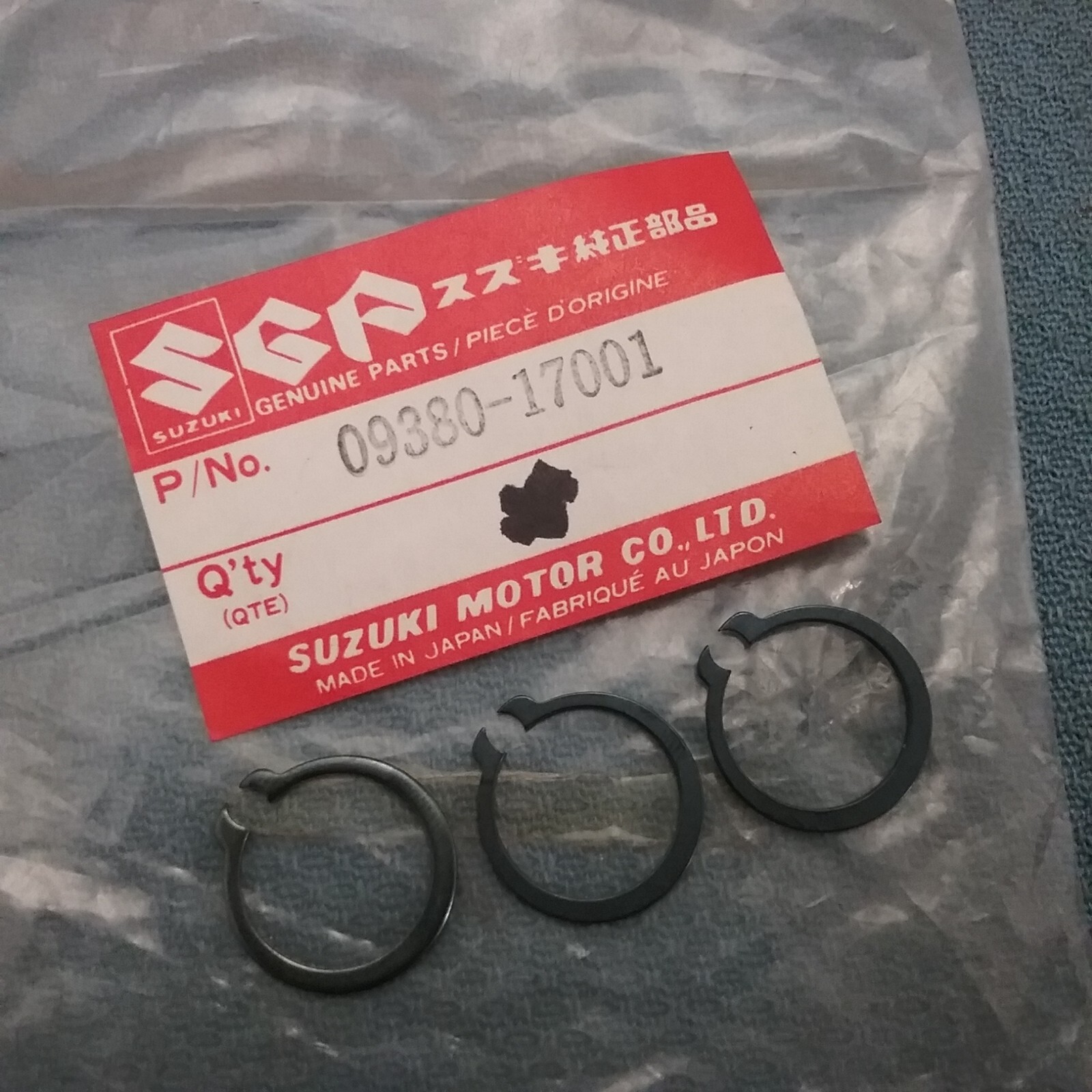 QTY 3 NEW GENUINE SUZUKI 09380-17001 TRANSMISSION CIRCLIP 55 M 31 | eBay