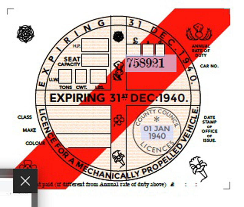 VINTAGE HISTORIC REPRODUCTION TAX DISCS 1923-2015 PAPER HARD COPIES ...