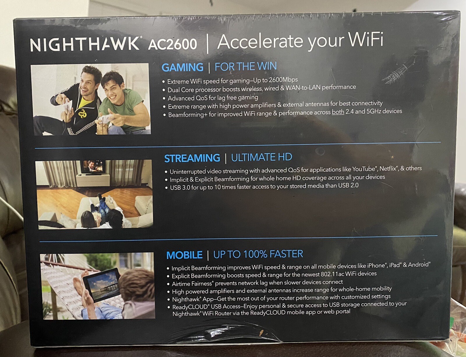 NETGEAR Nighthawk AC2600 Smart WiFi Router (R7450) for sale online | eBay