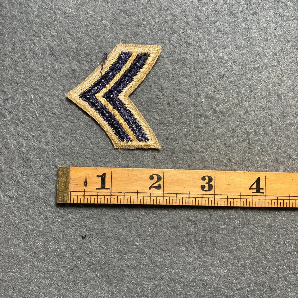 Corporal Rank Two Stripe Chevron Single Patch Gold Blue | eBay