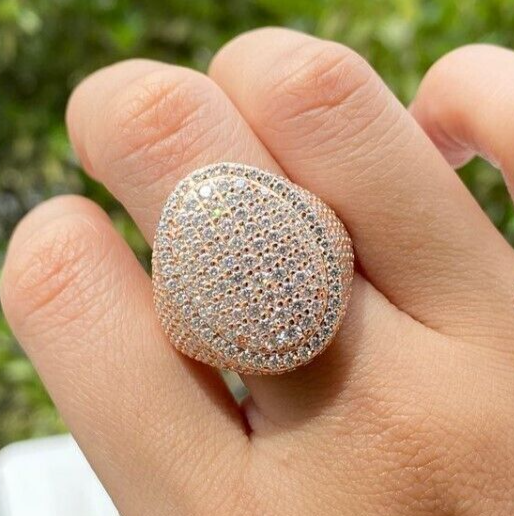 Buss Down Genuine Moissanite Men's Engagement Ring 14k Yellow Gold ...