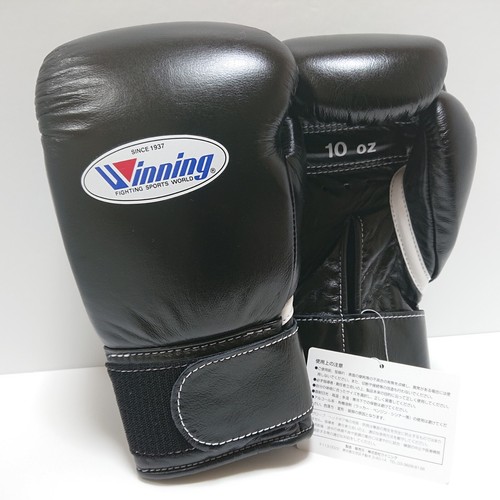 Winning Boxing Gloves 10oz Black MS-300B Magic Tape from Japan New In ...