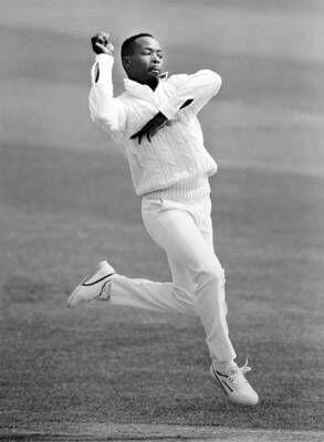 Carlos Remy bowling for Sussex circa 1990 Old Cricket Photo | eBay