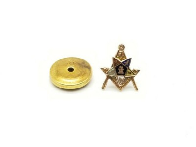 Vintage 10K Yellow Gold Order of the Eastern Star Masonic Pin / Tie ...