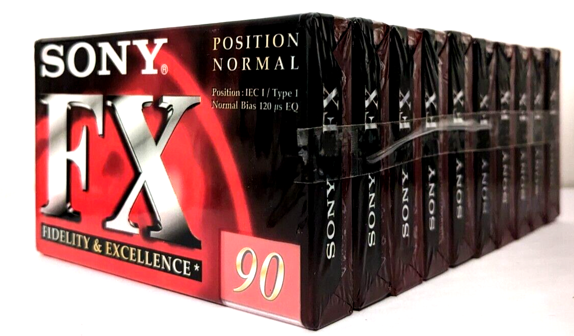 Sony FX 90 C-90FX1C - 10 PACK - 90 Min Blank Audio Cassette Tape - New ...