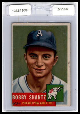 1953 Topps Bobby Shantz 225 Philadelphia Athletics | eBay