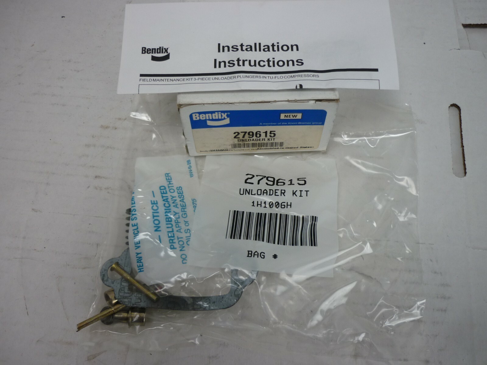 Bendix+Compressor+Unloader+Kit+Part%23+279615n+279615 for sale online ...