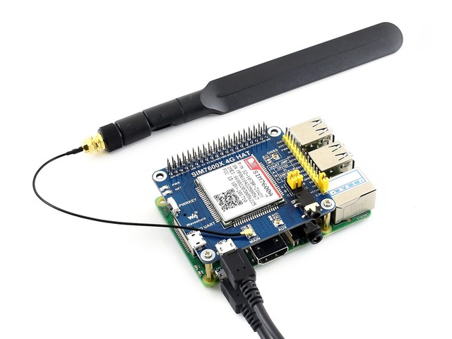 Waveshare Sim7600a-h 4g Hat for Raspberry Pi LTE Cat4 GSM At&t Modem ...