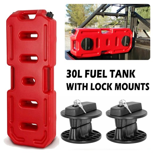 30L Fuel Tank Can Oil Petrol Gasoline Container w/Lock Mount for ATV ...