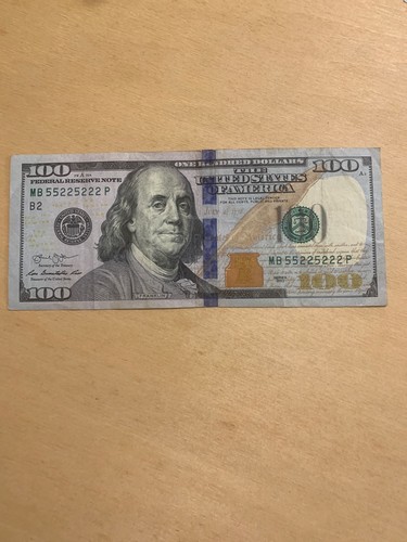 2013 $100 5 of a kind Fancy Binary Serial Number Good Condition | eBay