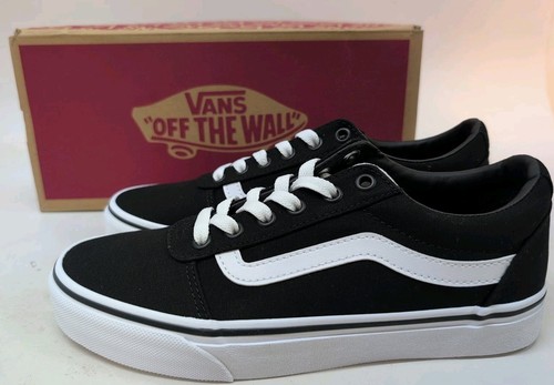 Vans Off The Wall Ward Canvas Sneakers Women's US 7.5 Black/White ...