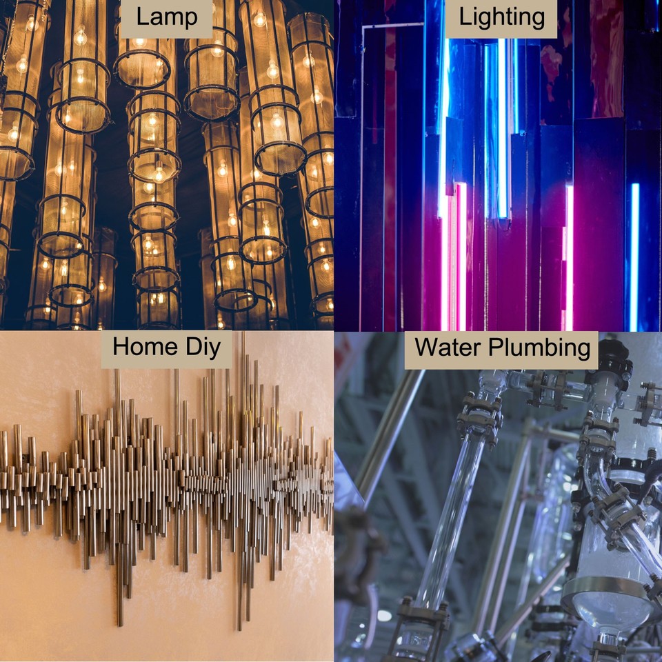 8" Clear Plastic Rigid Pipe 51mm x 55mm(2" x 2.2") Acrylic Tube Round ...