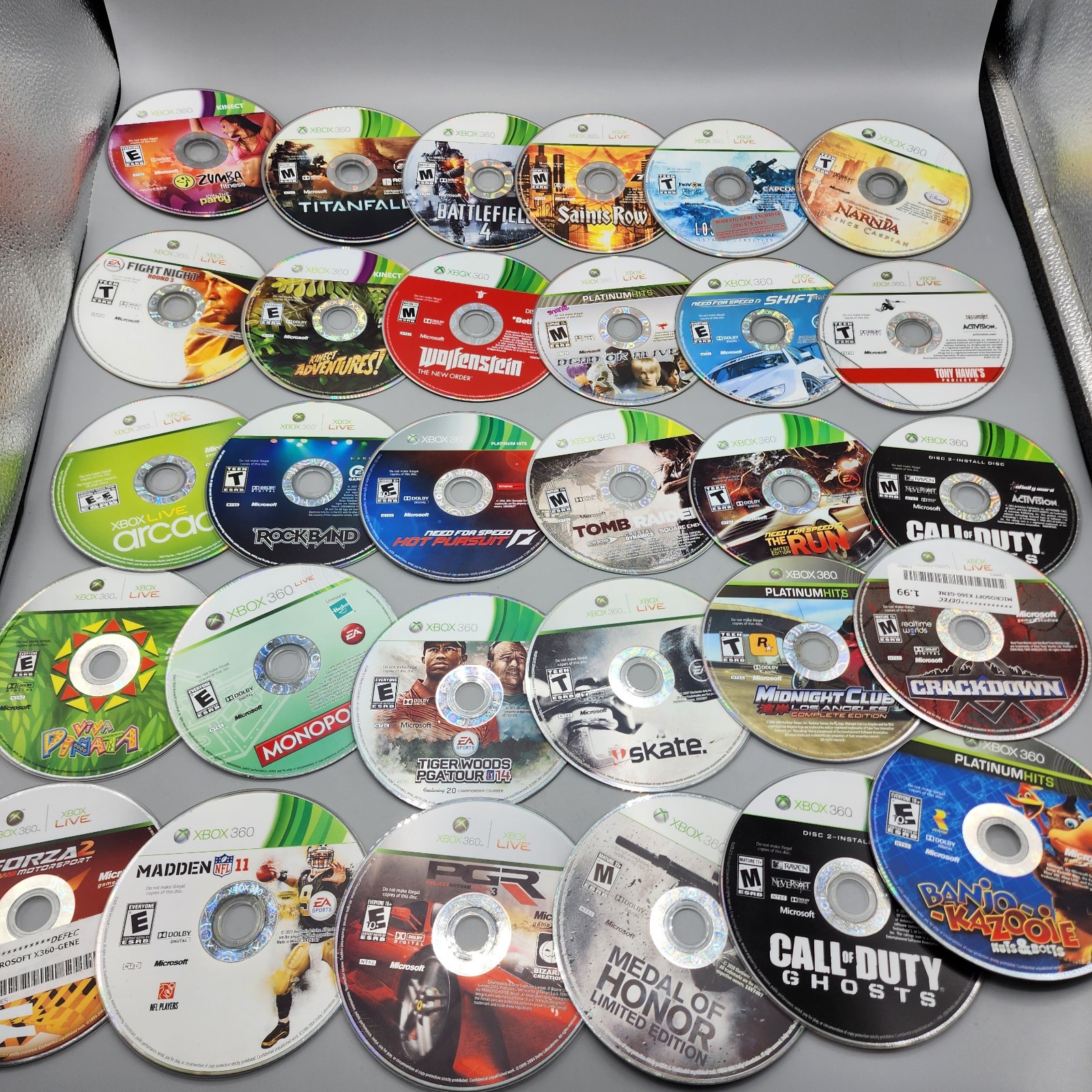 Lot of 30 Loose Xbox 360 Disc Only Video Games Scratched Untested As-Is ...