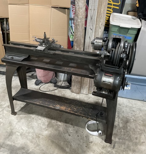 Atlas Metal Lathe 10 F -Model TH54 W/Original Factory Stand & 1/2 HP ...